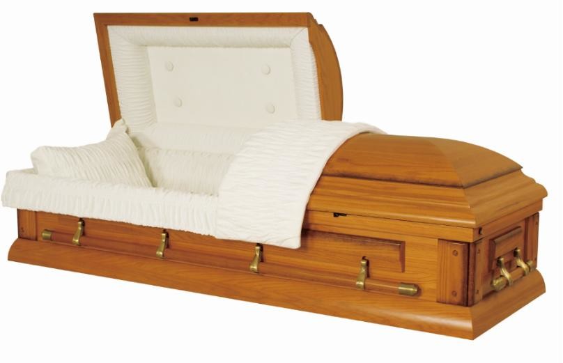 Matt que pinta los ataúdes de madera hechos a mano, ataúdes de la ...
